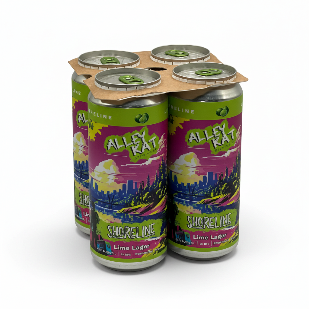 Alley Kat Shoreline Lime Lager 4 Pack Cans – South Park Liquor