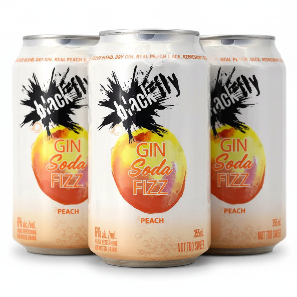 Black Fly Peach Gin Fizz 4 Pack Cans – South Park Liquor