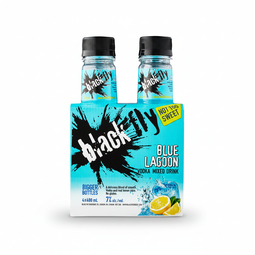 Black Fly Vodka Blue Lagoon 4 Pack Bottles – South Park Liquor