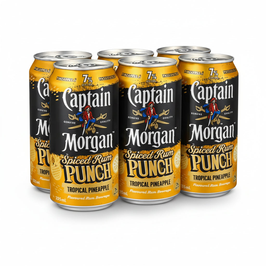 Captain Morgan Spiced Rum Punch Tropical 6 Pack Cans – South Park Liquor