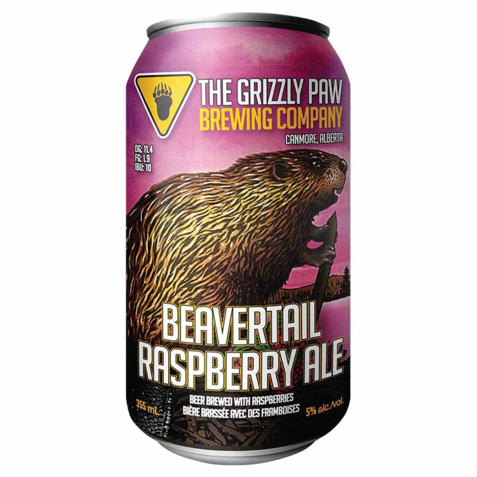 Grizzly Paw Brewing Beaver Tail Raspberry Ale 6 Pack Cans – South Park ...