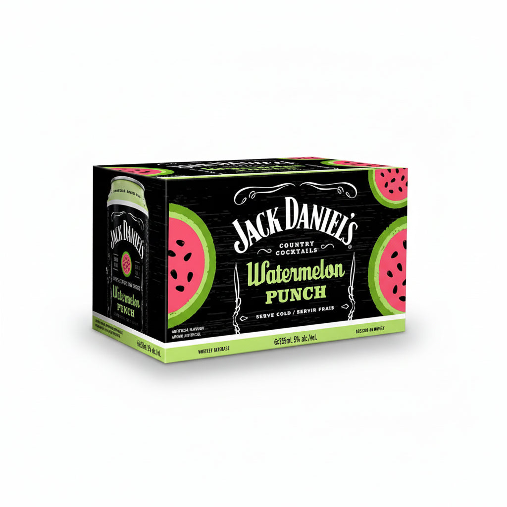 Jack Daniel’s Country Cocktails Southern Watermelon Punch 6 Pack Cans ...