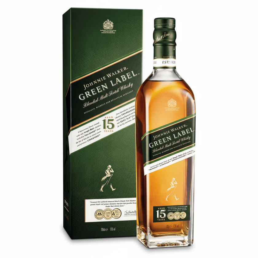 Johnnie Walker Green Label 15 Year Old Blended Scotch Whisky 750 mL ...