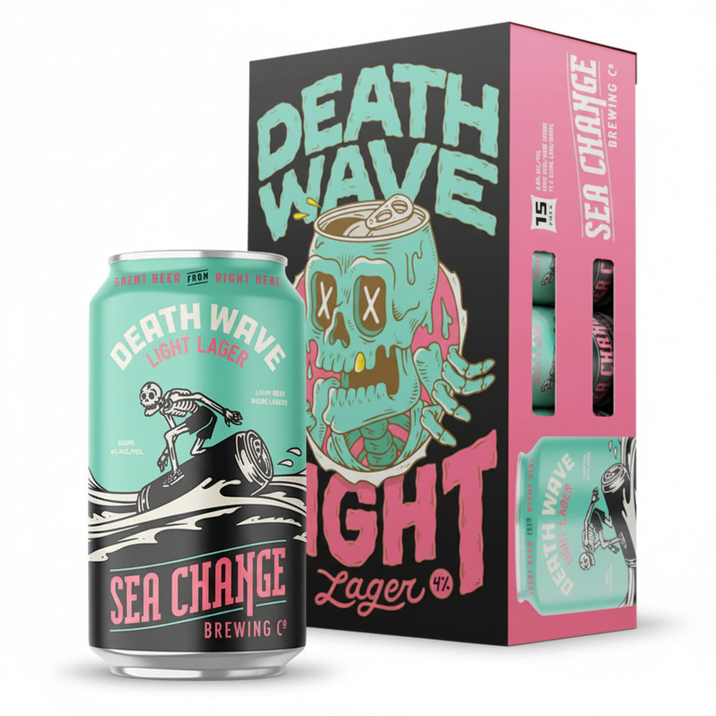 Sea Change Death Wave Light Lager 15 Pack Cans – South Park Liquor