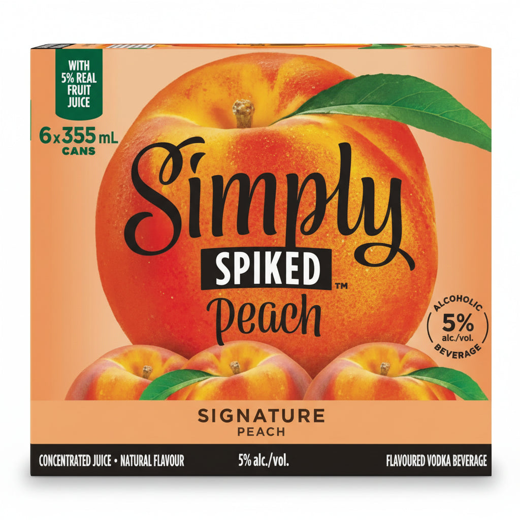 Simply Spiked Peach 6 Pack Cans – South Park Liquor