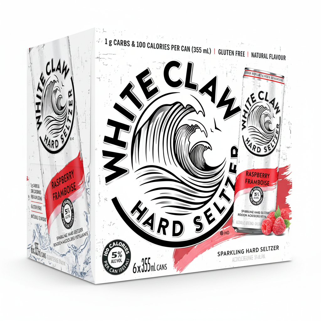 White Claw Raspberry 6 Pack Cans – South Park Liquor